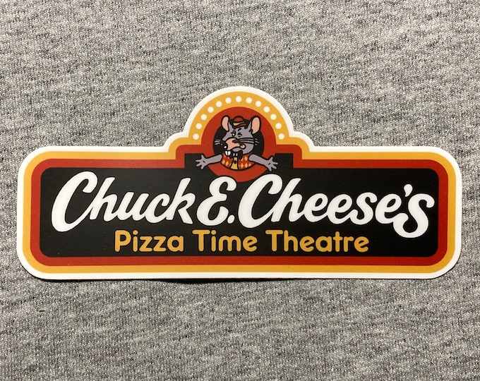 CHUCK E CHEESE Pizza Sticker - Vinyl Weatherproof - 80's 1980's Fast ...