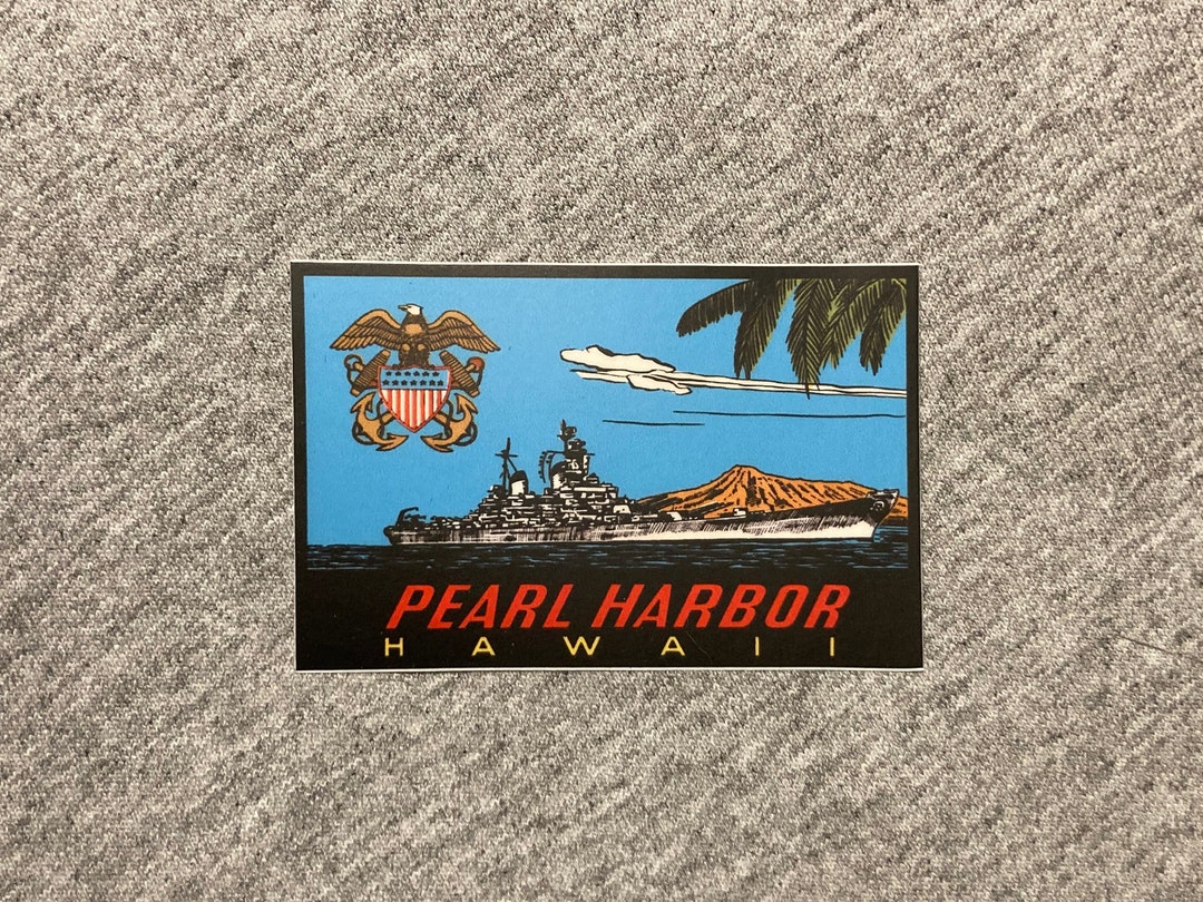 Pearl Harbor Hawaii Sticker - Vinyl Weatherproof - Oahu USS Arizona ...