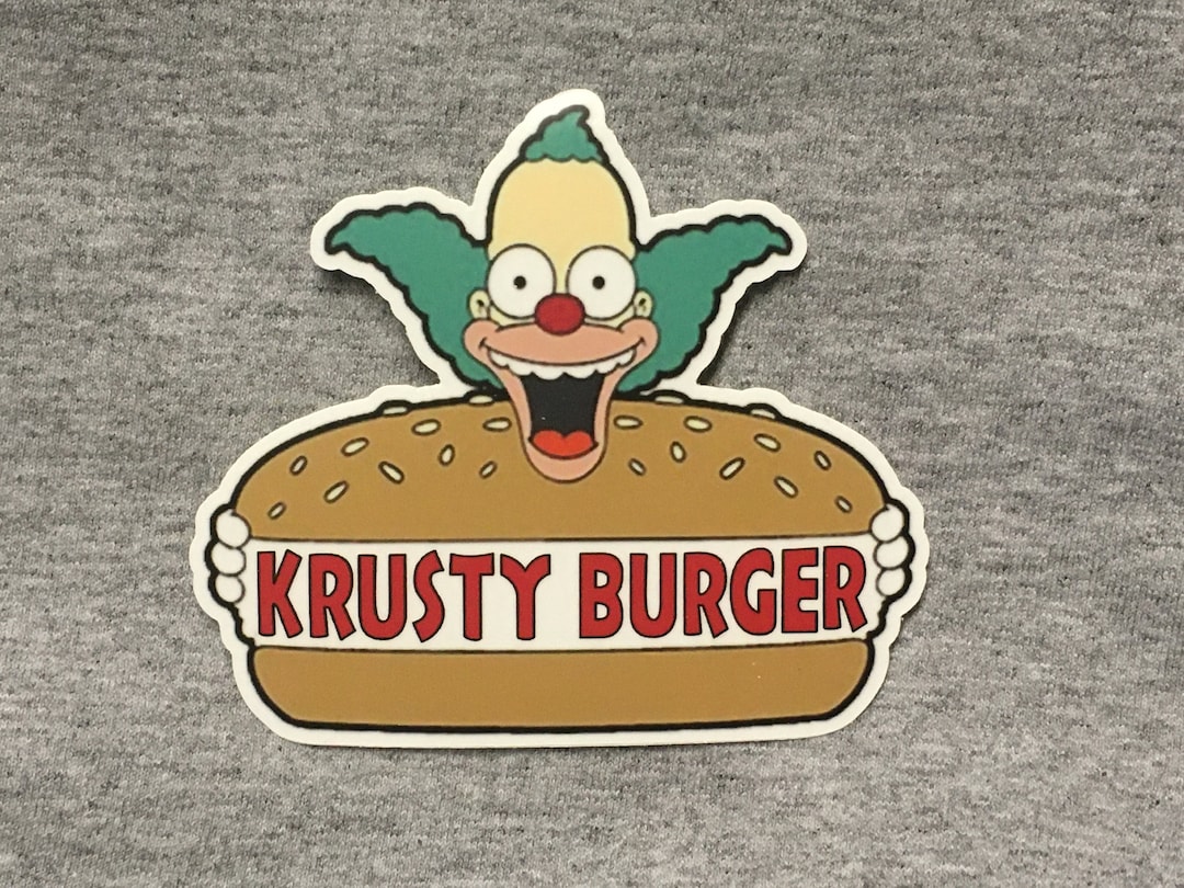 KRUSTY BURGER - Vinyl Weatherproof Sticker - the Simpsons - Herschel ...