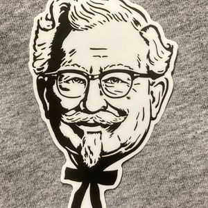 KFC Colonel Sanders Sticker Vinyl Weatherproof Harland Finger Lickin ...