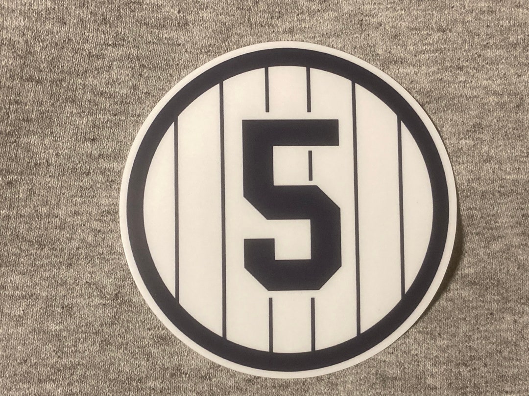 NEW YORK YANKEES Joe Dimaggio Vinyl Weatherproof Sticker Retired Number ...