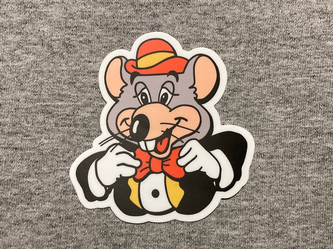 CHUCK E CHEESE Pizza Sticker Tuxedo - Vinyl Weatherproof - 80's 1980's ...