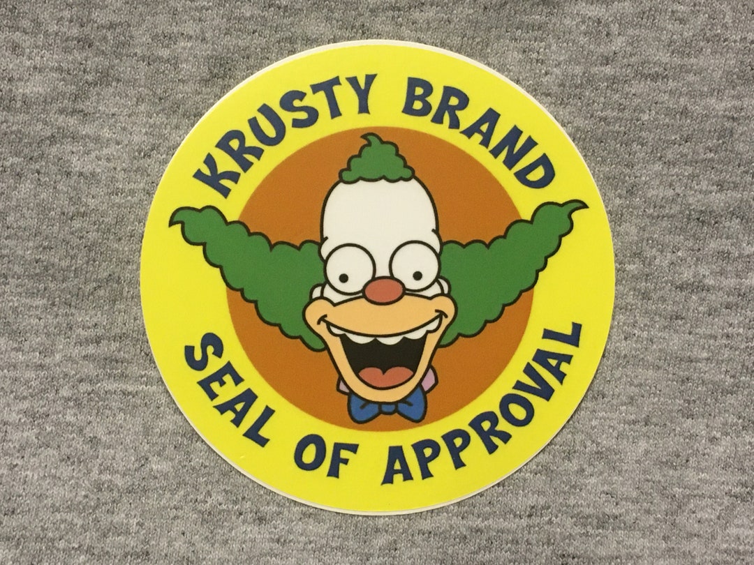 KRUSTY the CLOWN - Vinyl Weatherproof Sticker - the Simpsons - Herschel ...