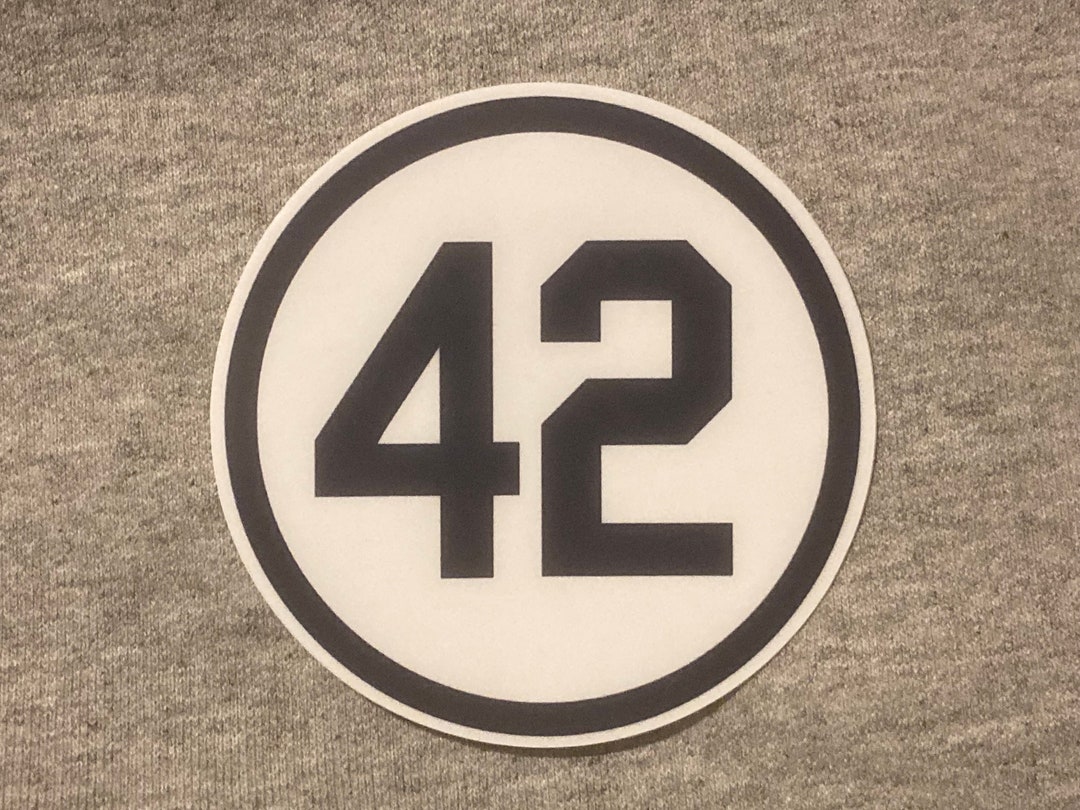 Jackie Robinson #42 Sticker Vinyl Weatherproof Retired Number 42 ...