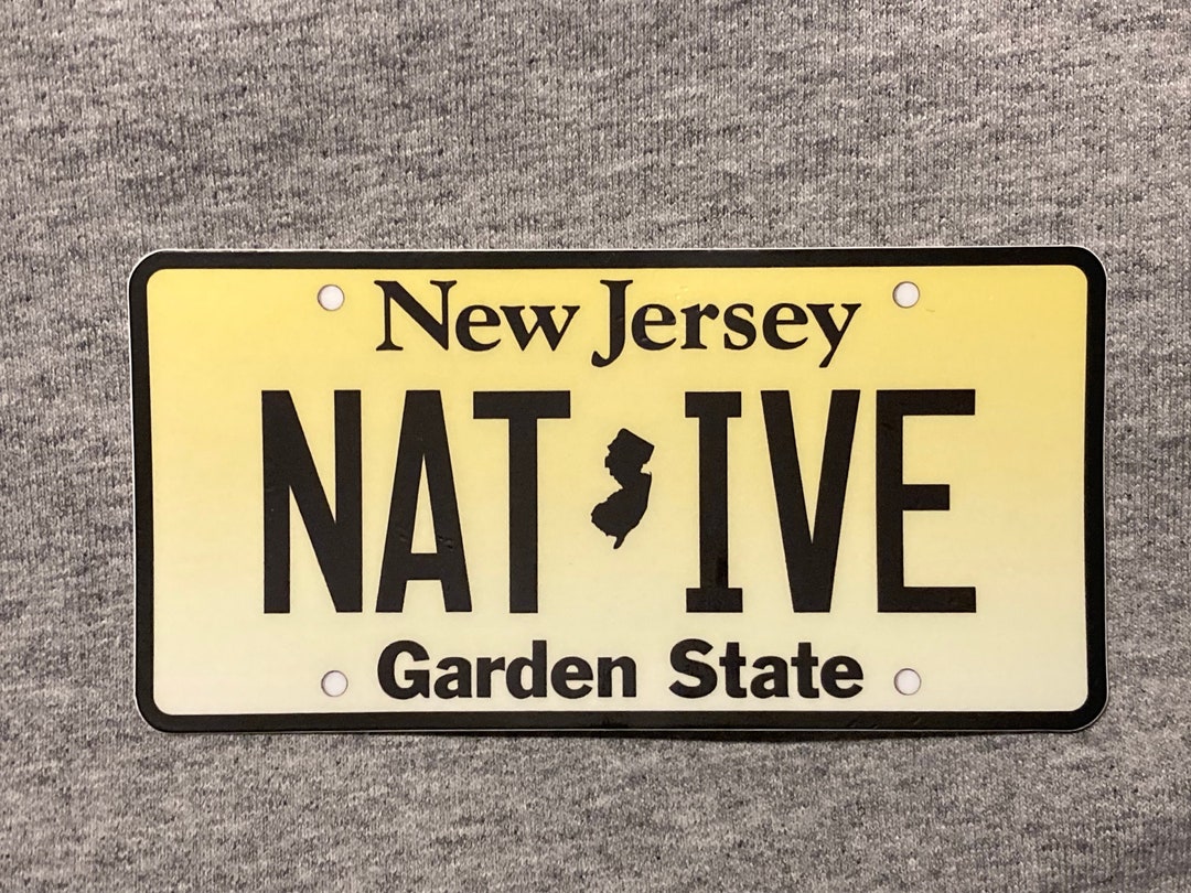 NEW JERSEY NATIVE License Plate Sticker - Weatherproof Vinyl Garden ...