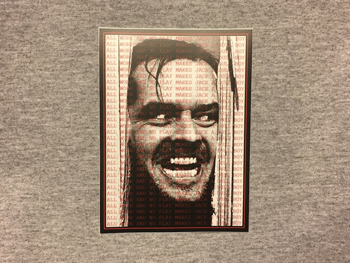 THE SHINING Vinyl Weatherproof Sticker Jack Nicholson Torrance - Etsy