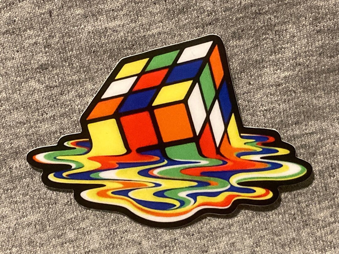 Melting Rubik's Cube Sticker Vinyl Weatherproof Sheldon Cooper Big Bang ...