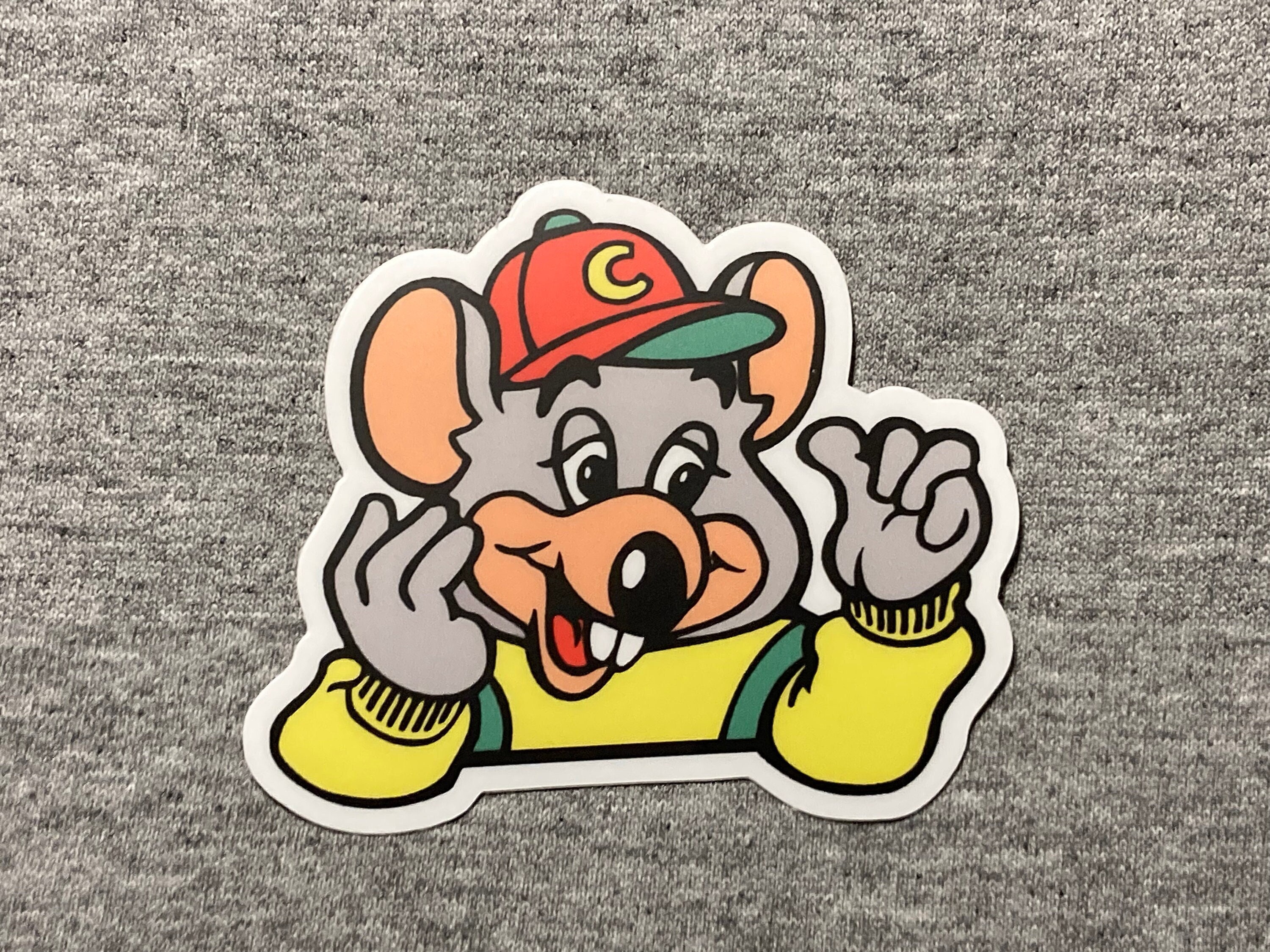 CHUCK E CHEESE Pizza Sticker Vinyl Weatherproof 80's 1980's Fast Food ...