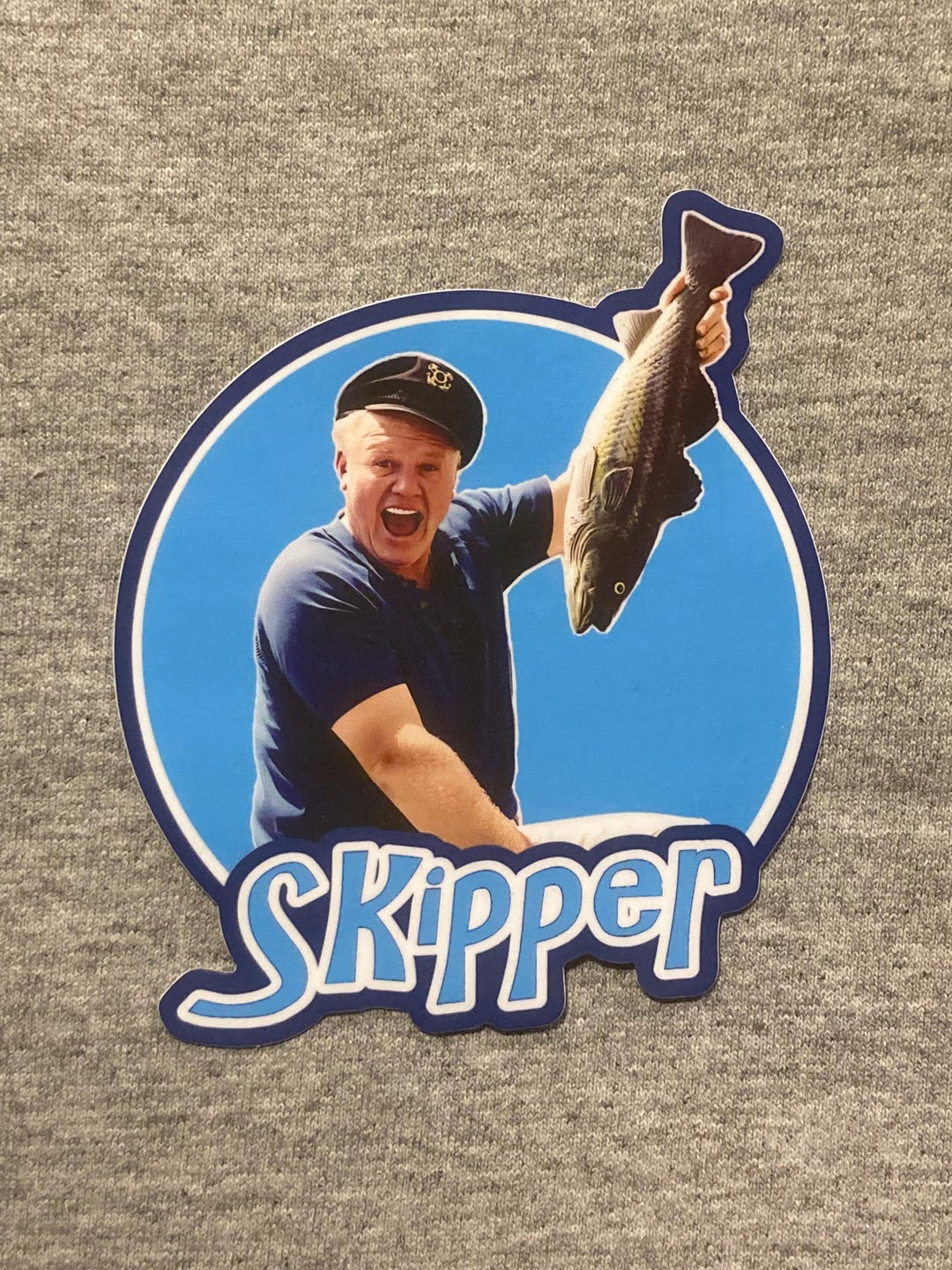 GILLIGAN’S ISLAND SKIPPER Sticker Vinyl Weatherproof Fish Fishing Bass ...