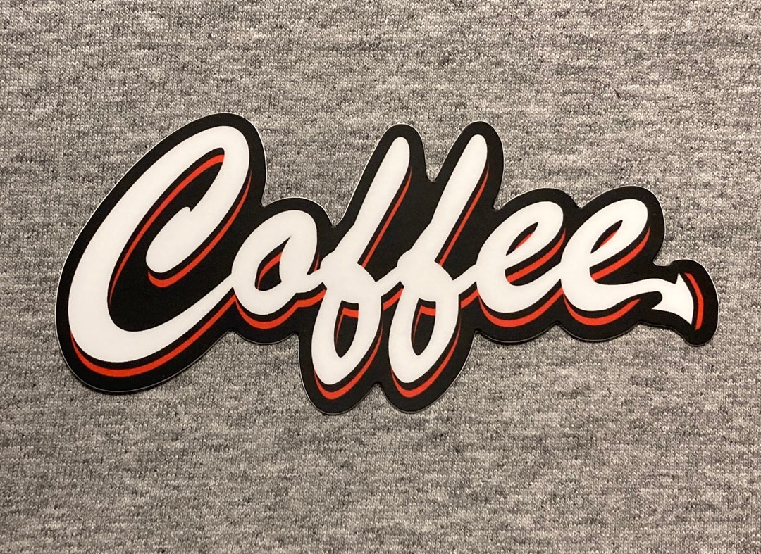 New Jersey Devils Coffee Sticker Vinyl Weatherproof Black Alternate ...