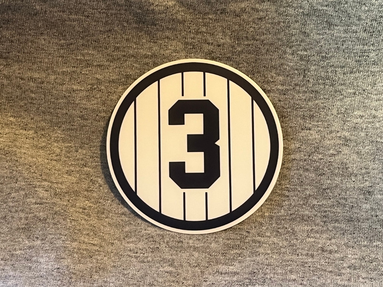 NEW YORK YANKEES Babe Ruth Vinyl Weatherproof Sticker Retired Number #3 ...