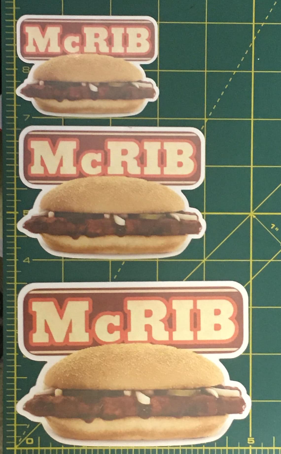 McDonald's McRib sticker vinyl weatherproof fast food | Etsy