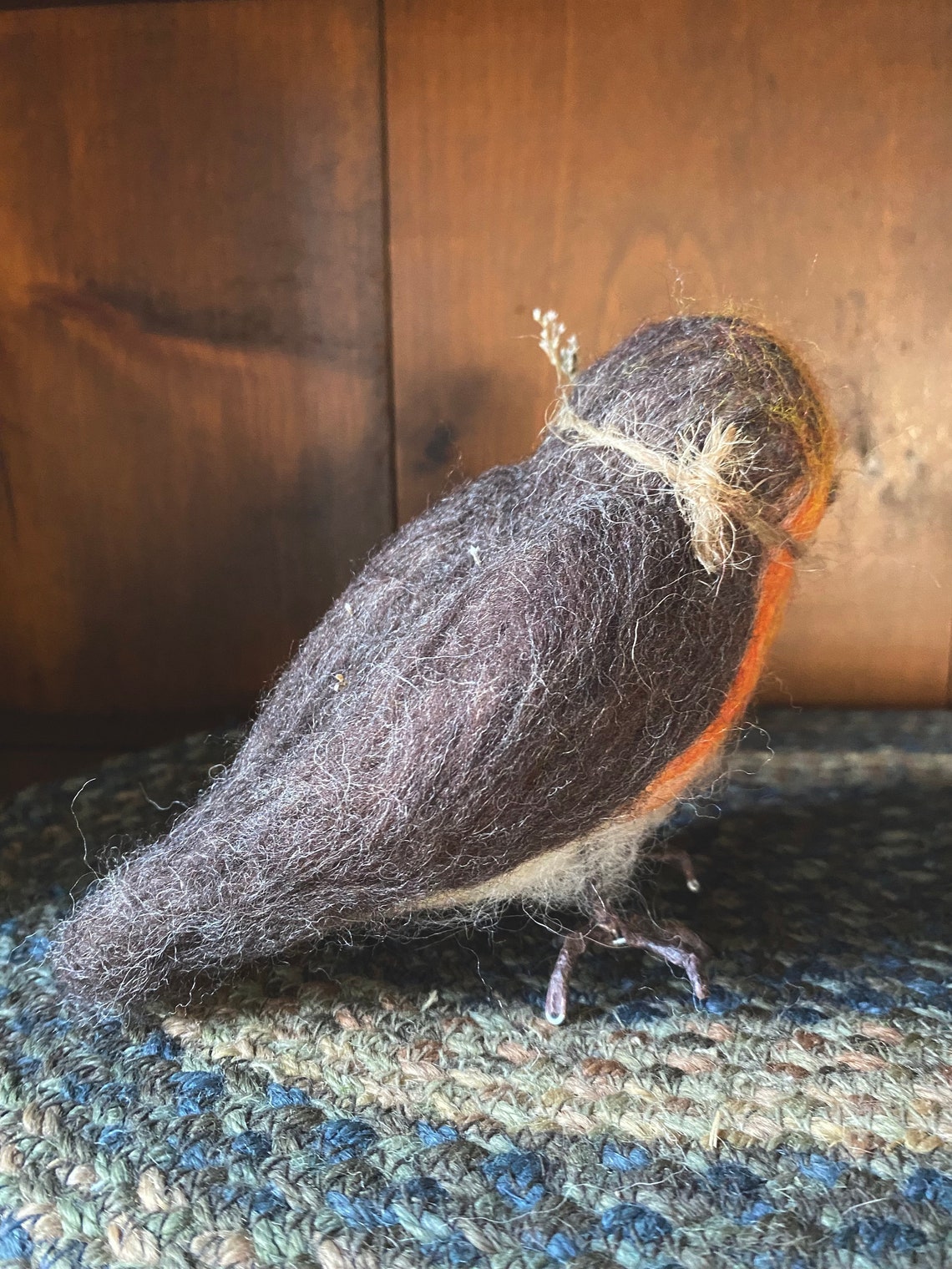 English Robin Wool Sculpture Cottage Decor - Etsy