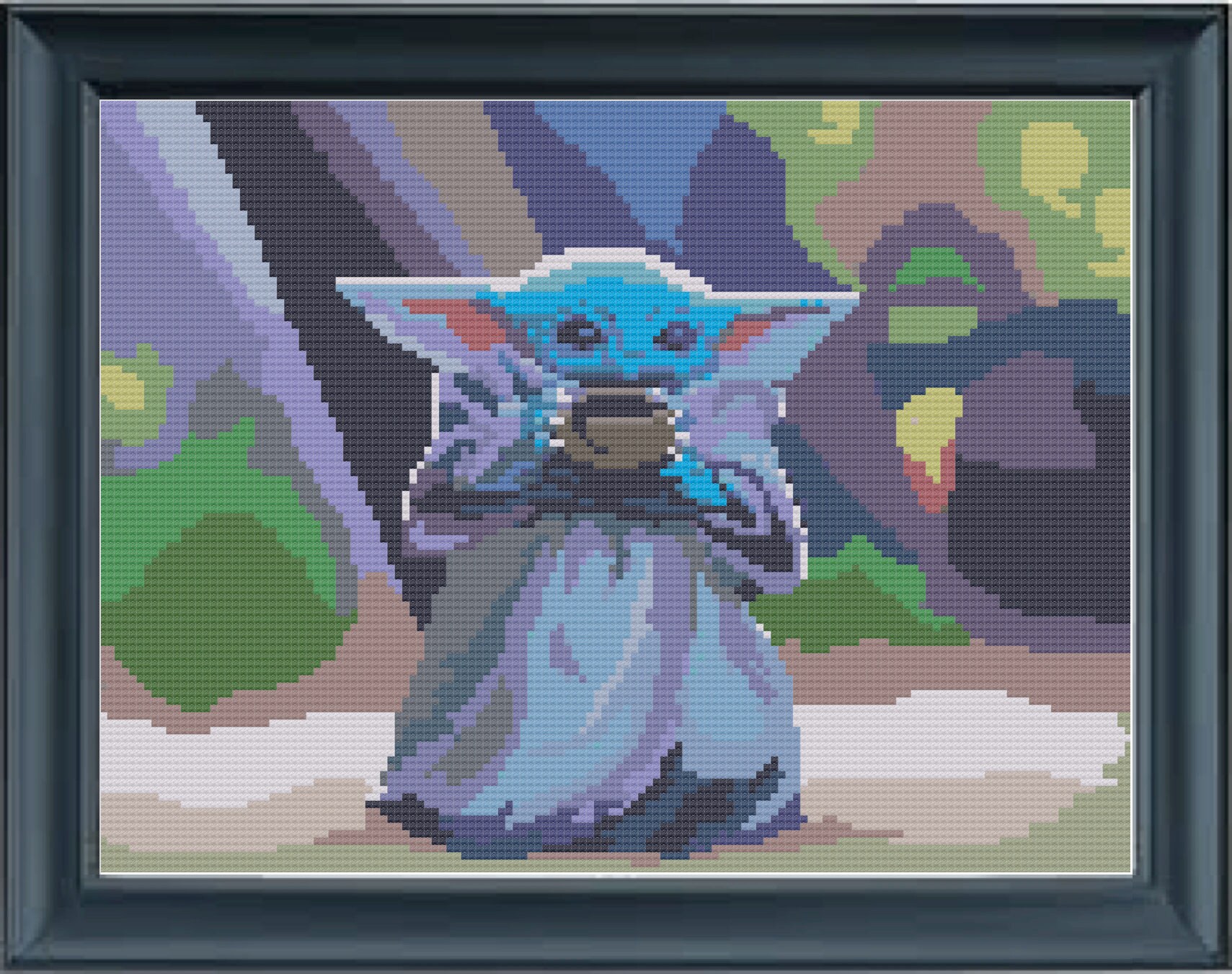 Grogu Drinking Cross Stitch - Etsy