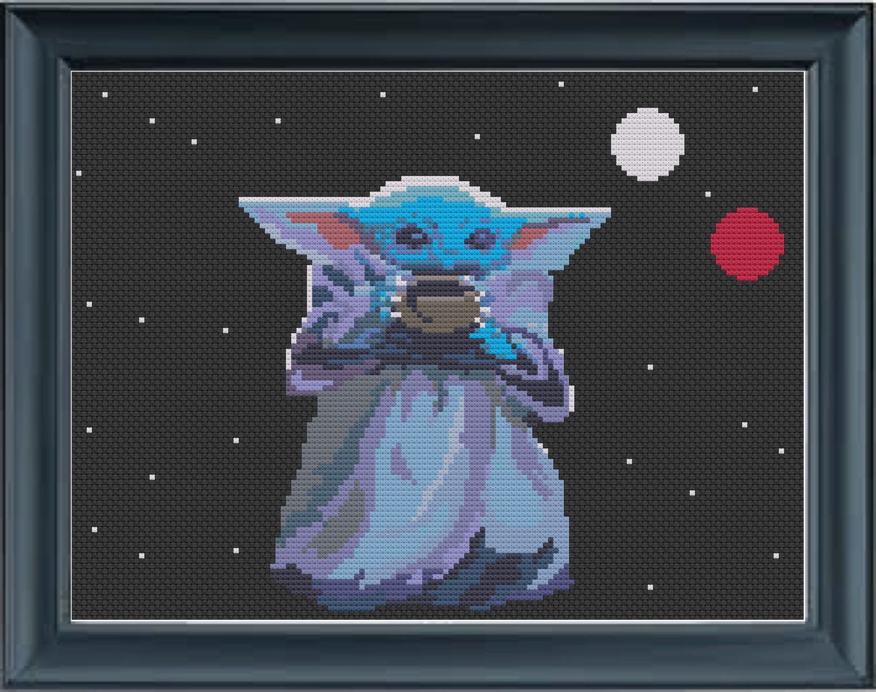 Grogu Drinking Cross Stitch - Etsy