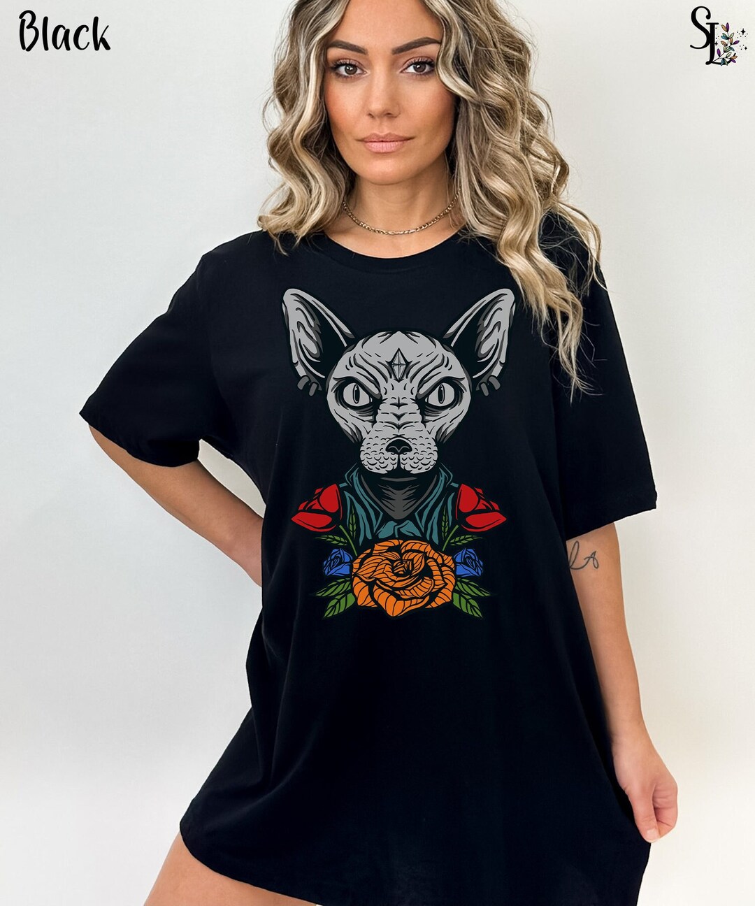 Sphynx Shirt Unique Tshirt Cool Graphic Tee Gift for Sphynx Lover Cat ...