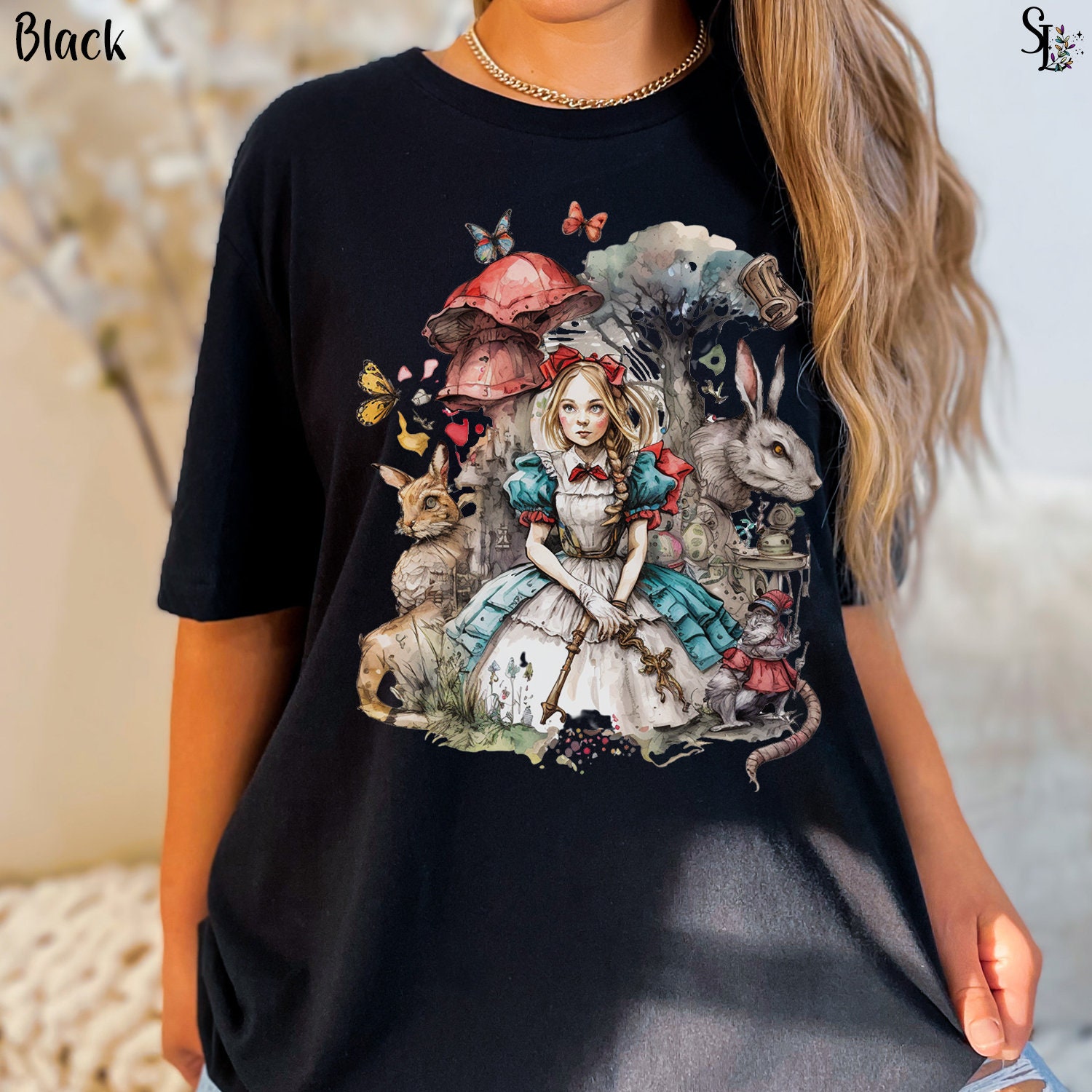 Alice in Wonderland Shirt Graphic Tee Cool Alice Tshirt Gift for Alice ...
