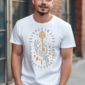 Skeleton Key Shirt Edgy Mens Tshirt Graphic Tee Spiritual Shirt Cool ...
