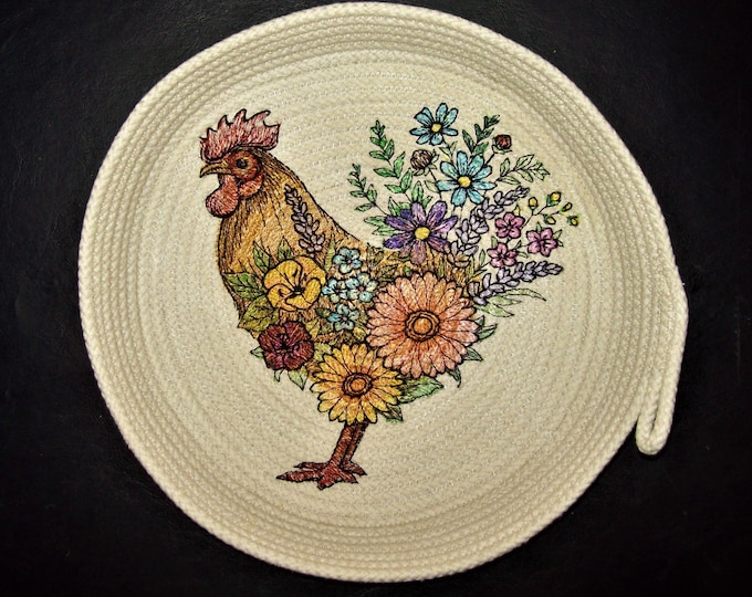 Rope Bowl, Embroidered Cotton Rope Bowl, Handcrafted Decorative Bowl ...