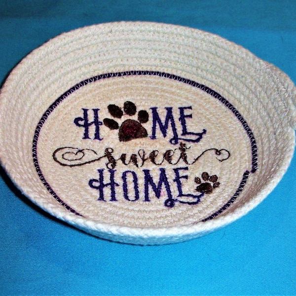 Embroidered Rope Baskets - Etsy