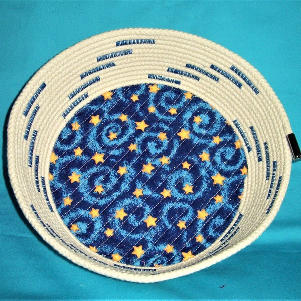 Fabric Wrapped Rope Baskets - Etsy