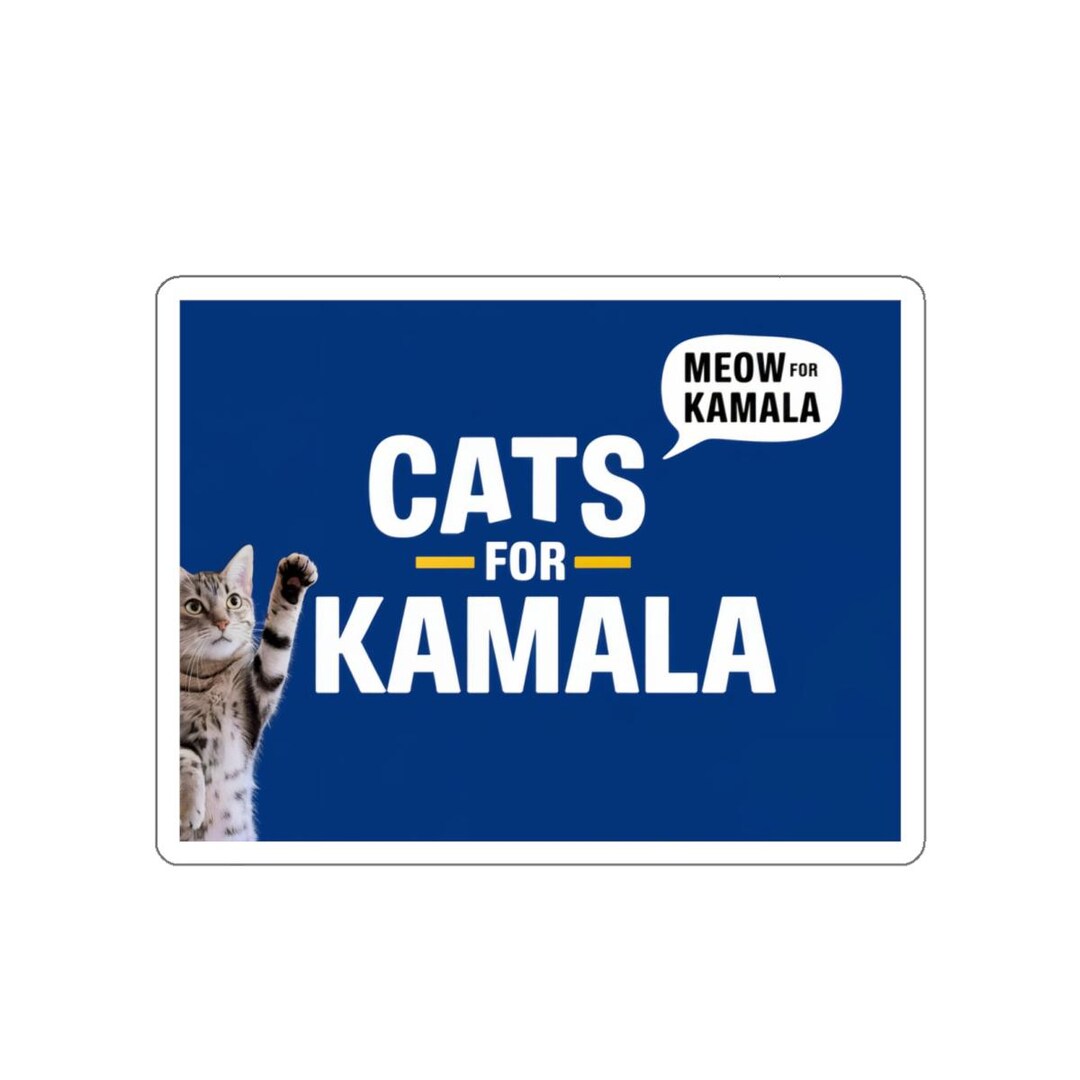 Cats for Kamala Harris Sticker 4 Democratic Sign Decoration, Harris ...