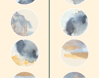 100 Dark Blue & Gold Business Instagram Highlight Covers (editable ...