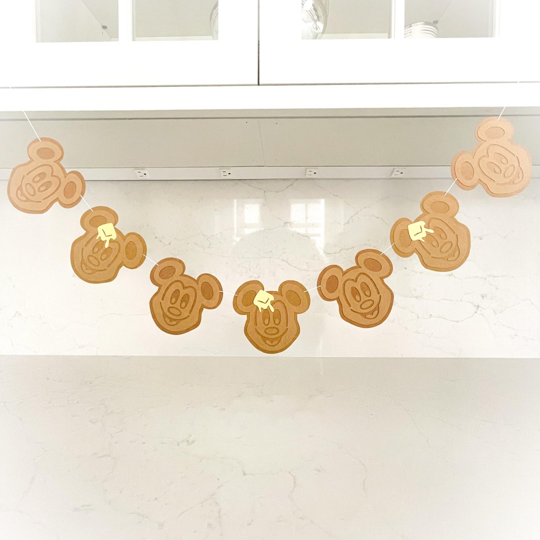 Mickey Waffles | Mickey Waffle Garland | Mickey Waffle Decor | Mickey ...