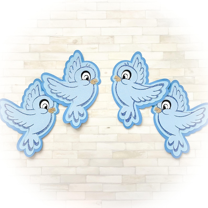 Cinderella Blue Birds Decor Set of 2 or 4 Cinderella Theme Party Decor ...