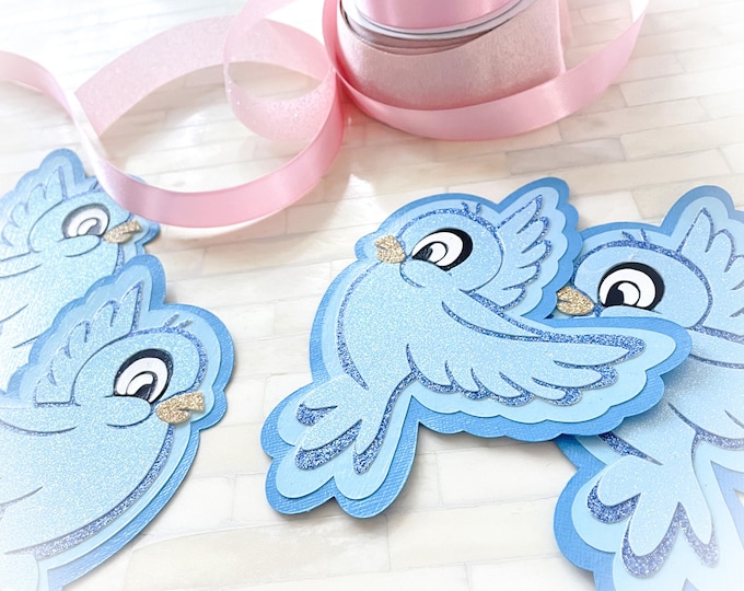 Cinderella Blue Birds Decor | Set of 2 or 4 | Cinderella Theme Party ...