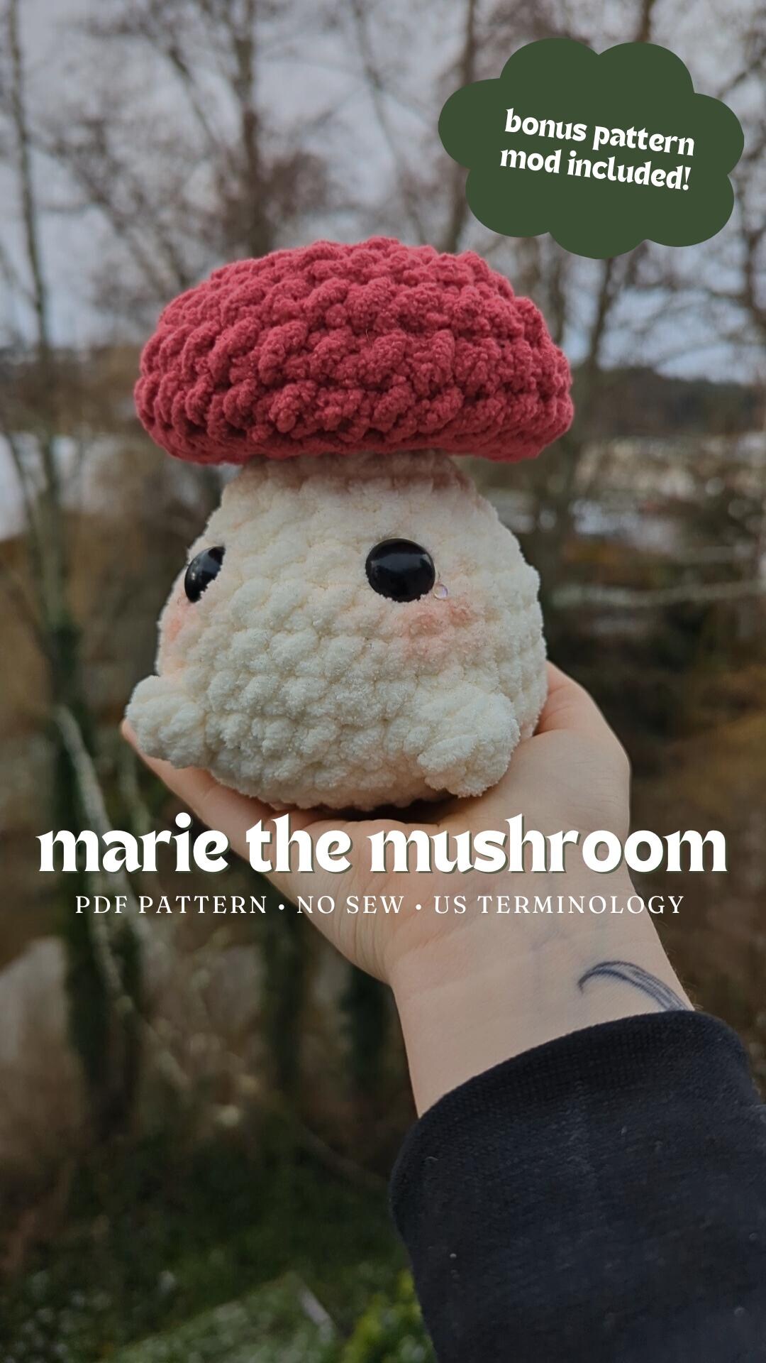 Marie the Mushroom No-sew Crochet Pattern - Etsy