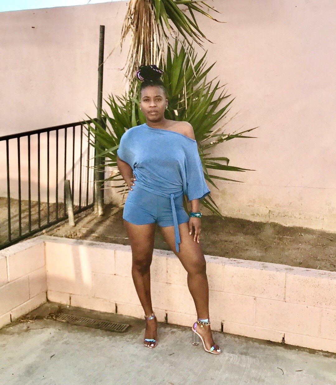Sky Blue Slouchy Romper - Etsy