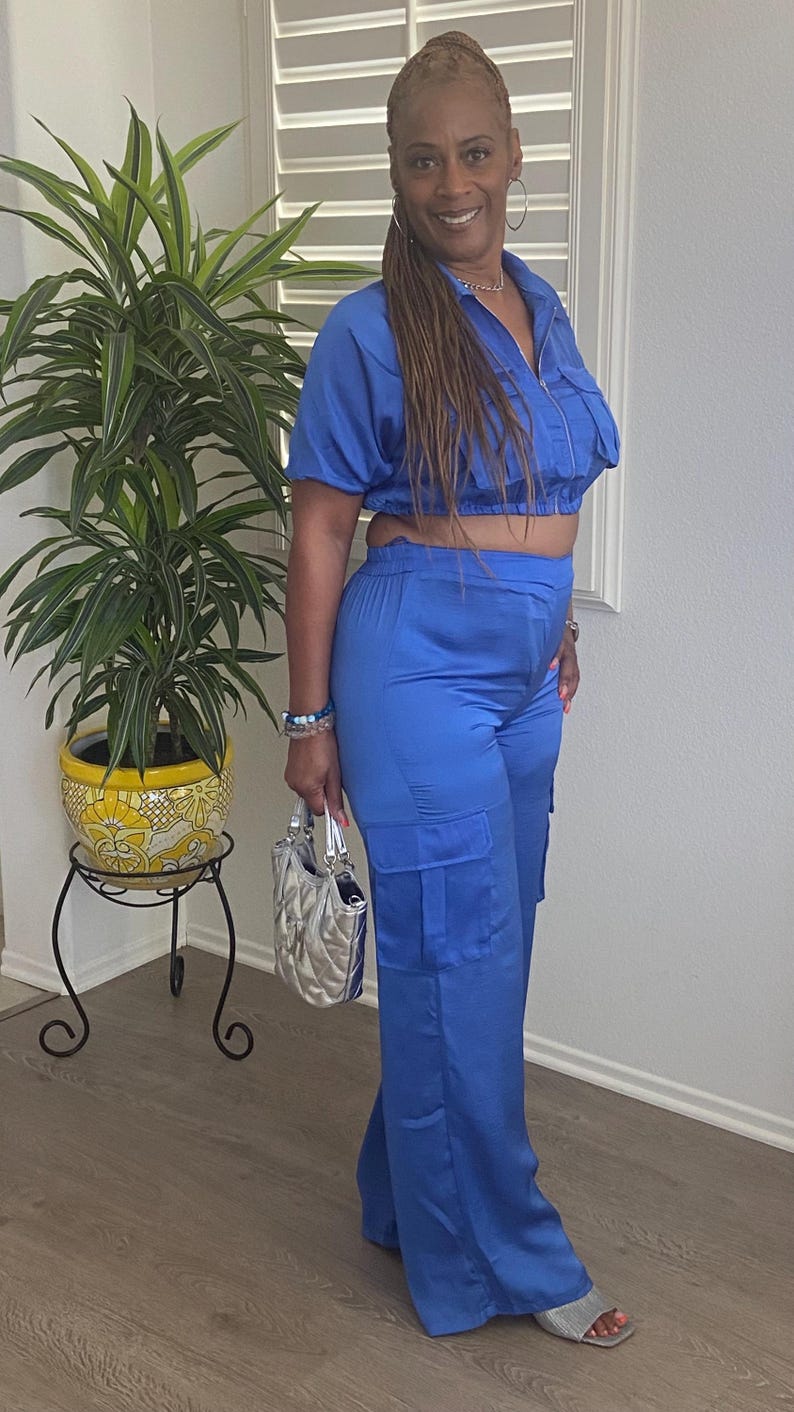 2pc Satin Cargo Look Set - Etsy