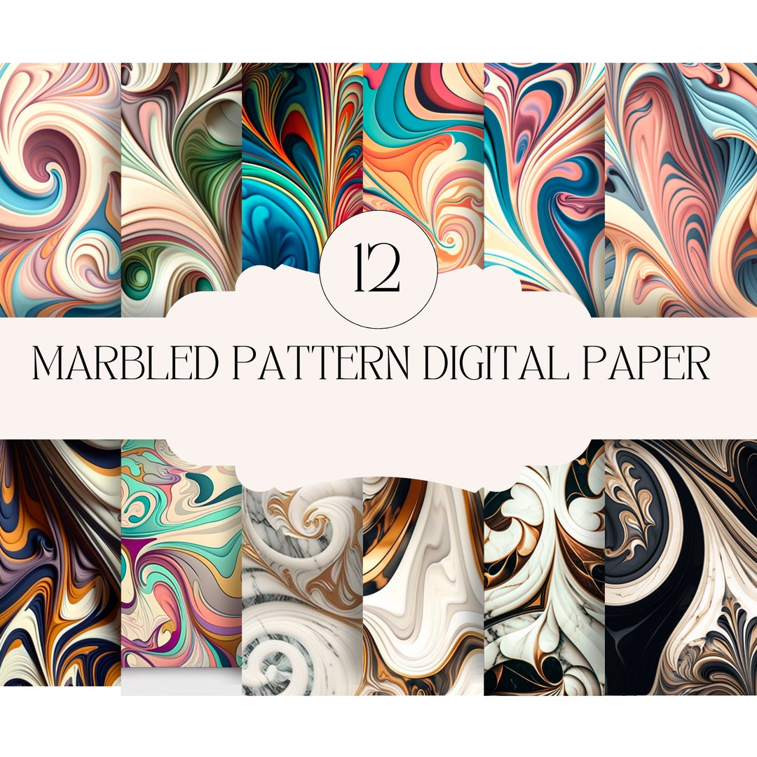 Marble Patterned Digital Paper - Etsy