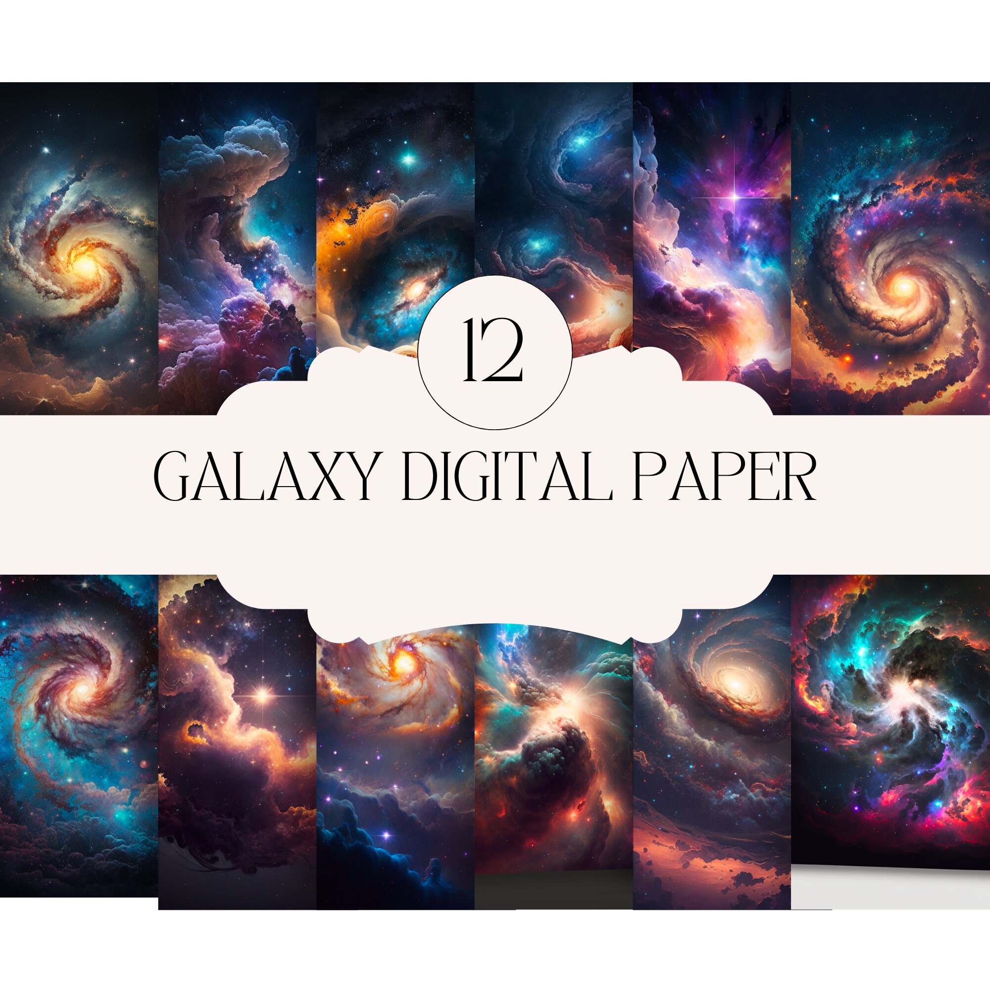 Galaxy Digital Paper - Etsy