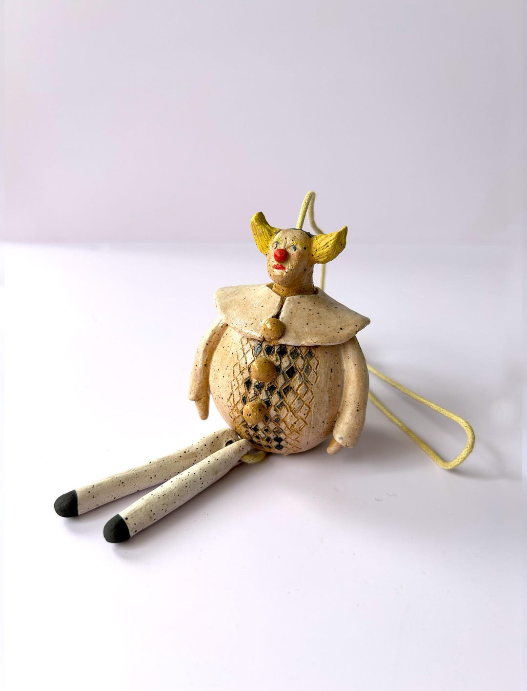 Little People Bell, Ceramic Hanging Bell Sculpture, Collectible Bell ...