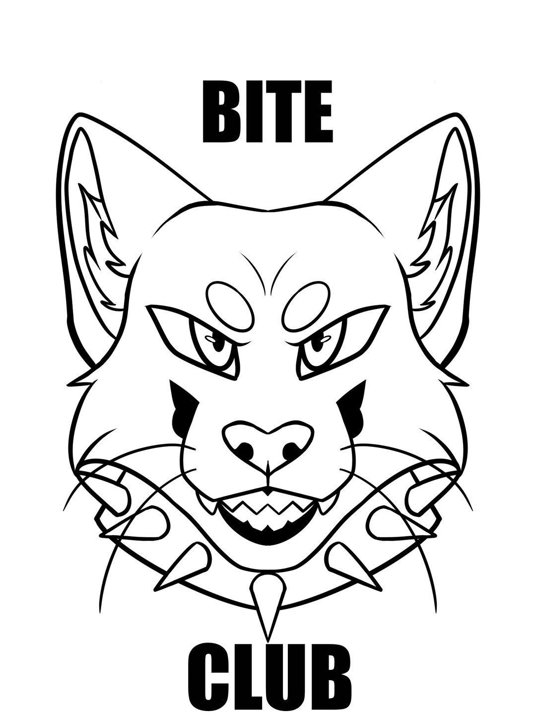 P2U Kitty Bite Club Lineart - Etsy