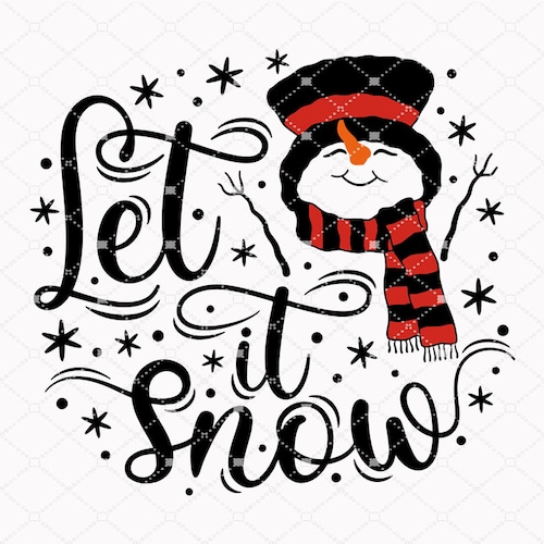 Christmas Snowman Word Art SVG DXF EPS Pdf Png | Etsy