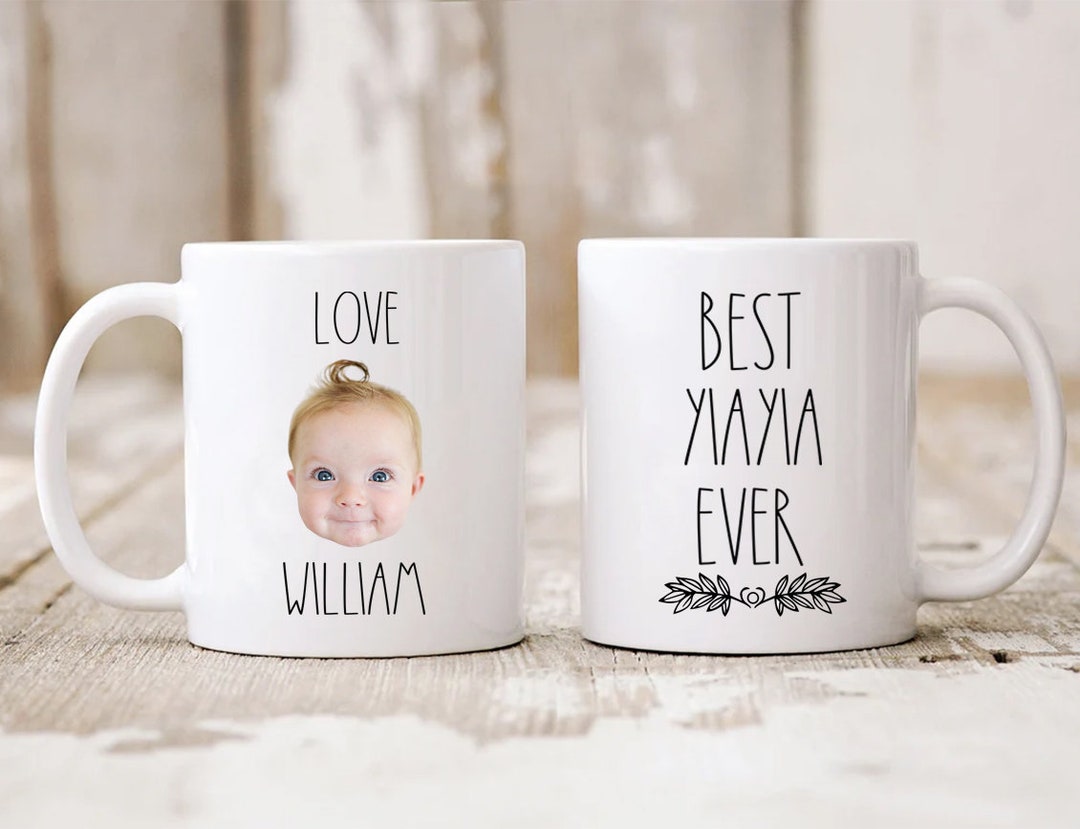 Best Yiayia Ever Mug Custom Baby Face Mug Gift for Yiayia - Etsy