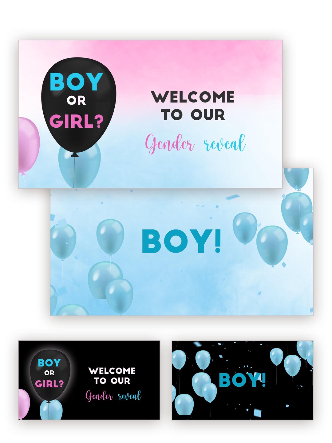 It's a Boy Gender Reveal Countdown Video | Animated MP4 (instant ...