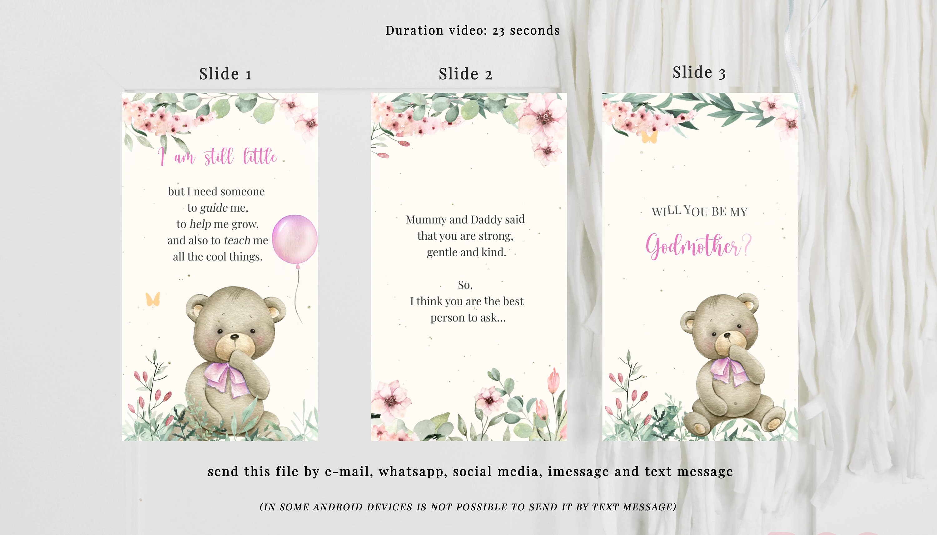 Godparents Proposal Card. Will You Be My Godmother Godfather? 2 Digital ...