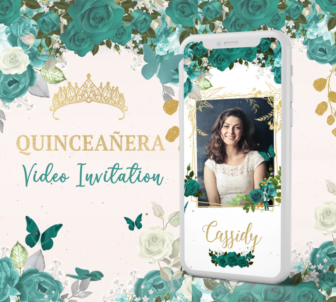 Quinceanera Video Invitation, Quinceañera Animated Video Invite, Sweet ...