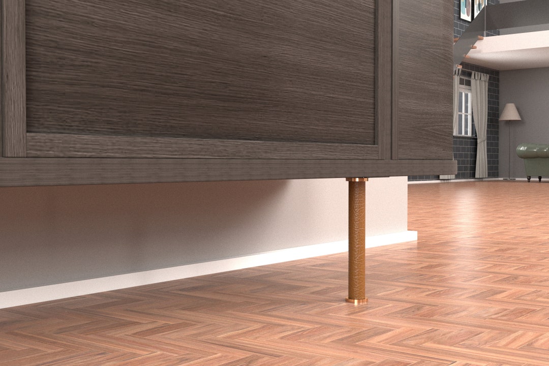 4pcs Metal Leather Furniture Leg, 7.8 Inch Cabinet Gold Metal Leg ...