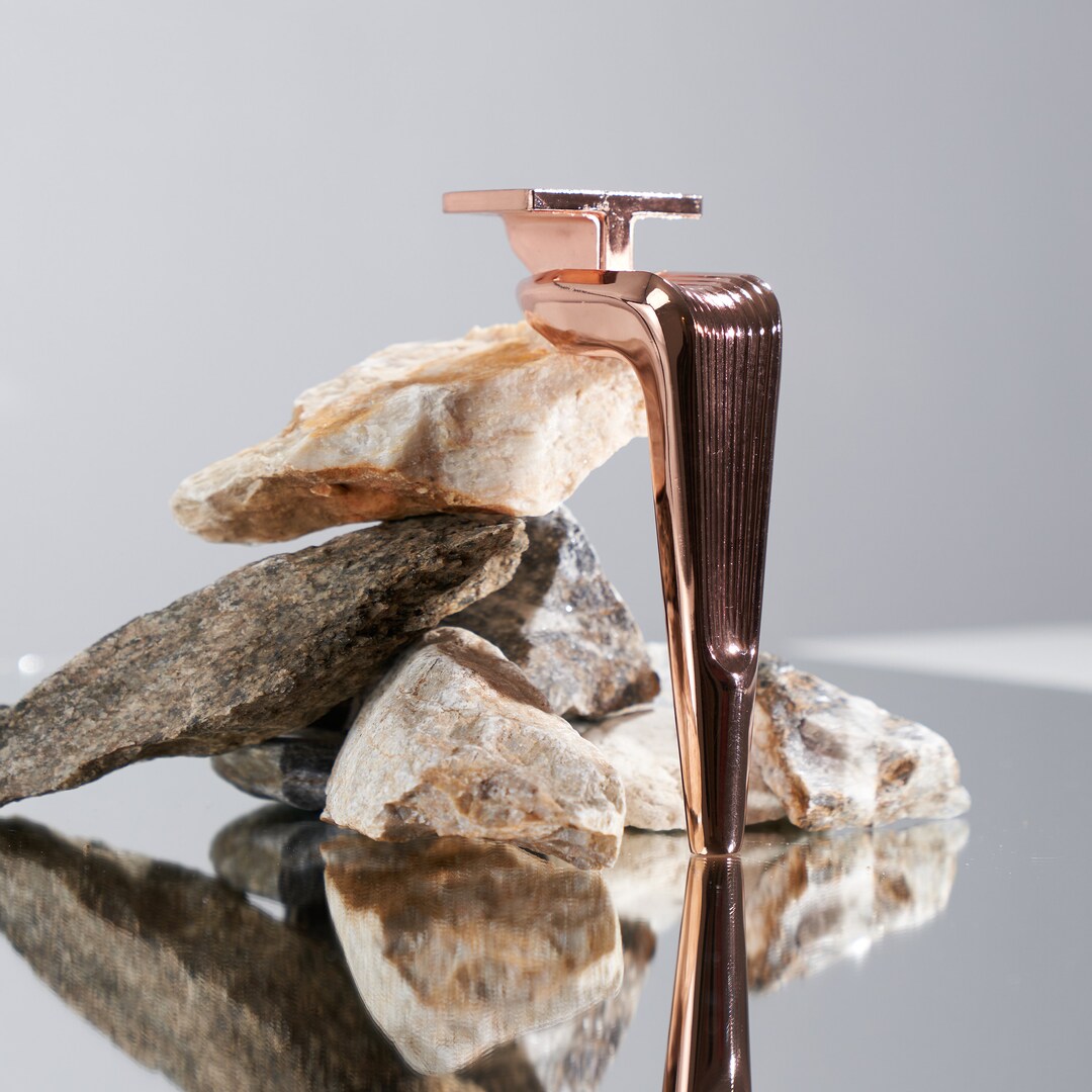 4pcs Rose Gold Furniture Leg, Black Furniture Feet, Metal Furniture Leg ...