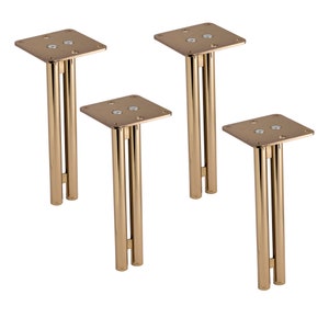 4pcs 8 Inch Metal Leg for Furniture, 20 Cm Gold Black Chrome Bronze ...