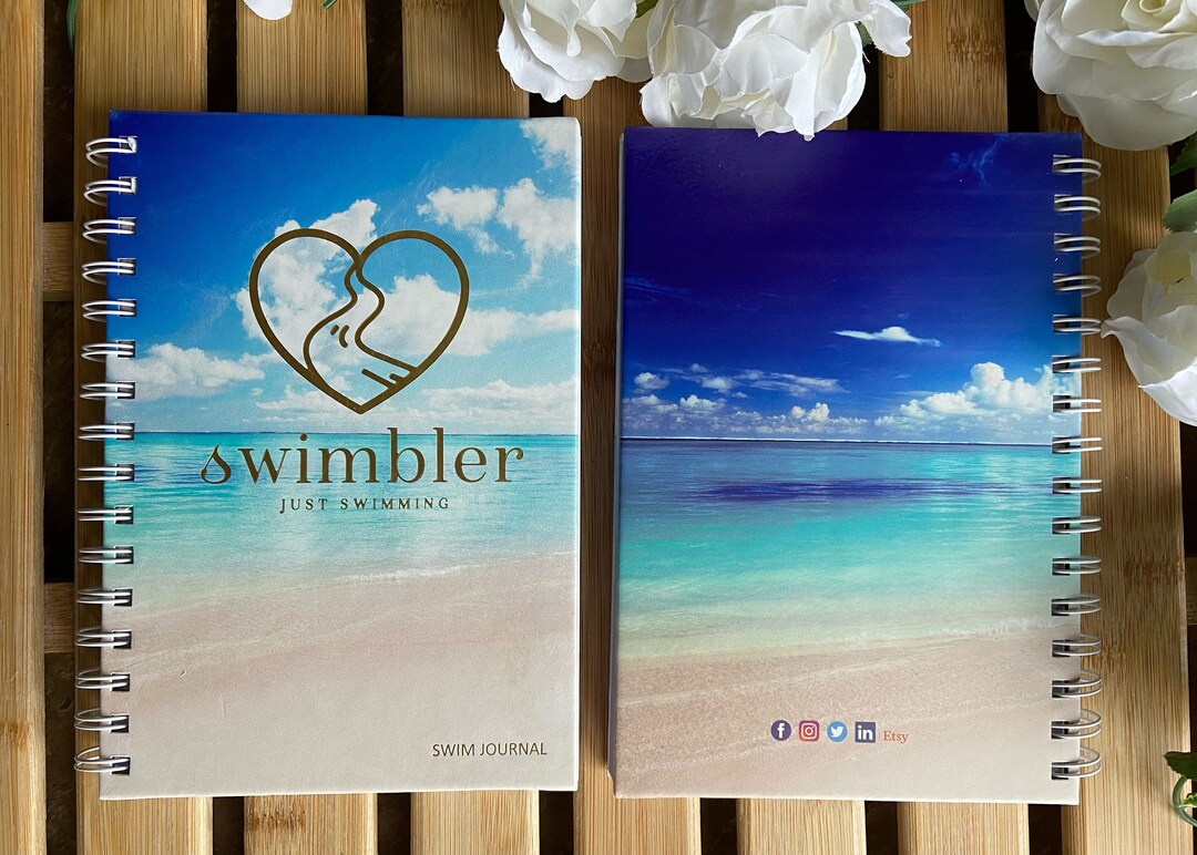 Swimbler Swim Journal Log Book Wild Open Water Swimmer Wipe Clean Swims ...