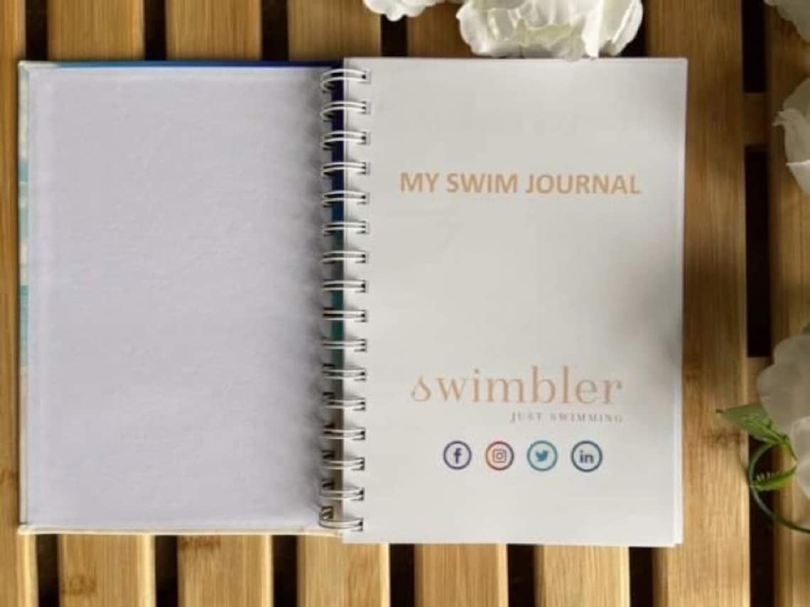 Swimbler Swim Journal Log Book Wild Open Water Swimmer Wipe Clean Swims ...