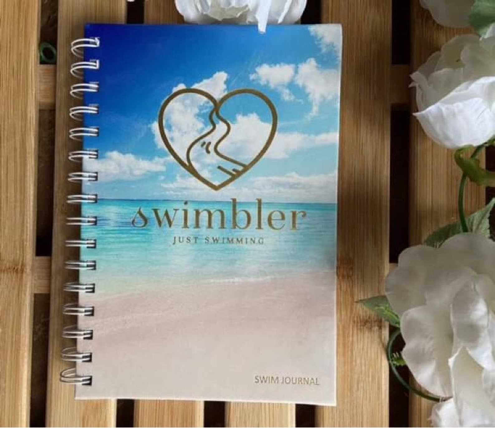 Swimbler Swim Journal Log Book Wild Open Water Swimmer Wipe Clean Swims ...