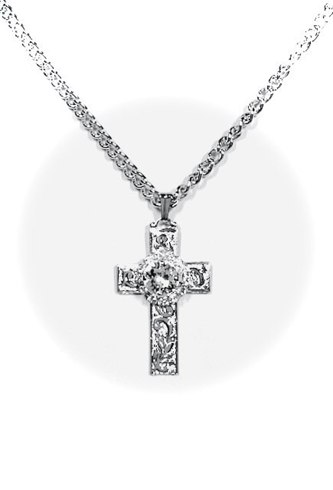 A Unique Silver Cross With a Swarovski Crystal a Lovely Cross - Etsy