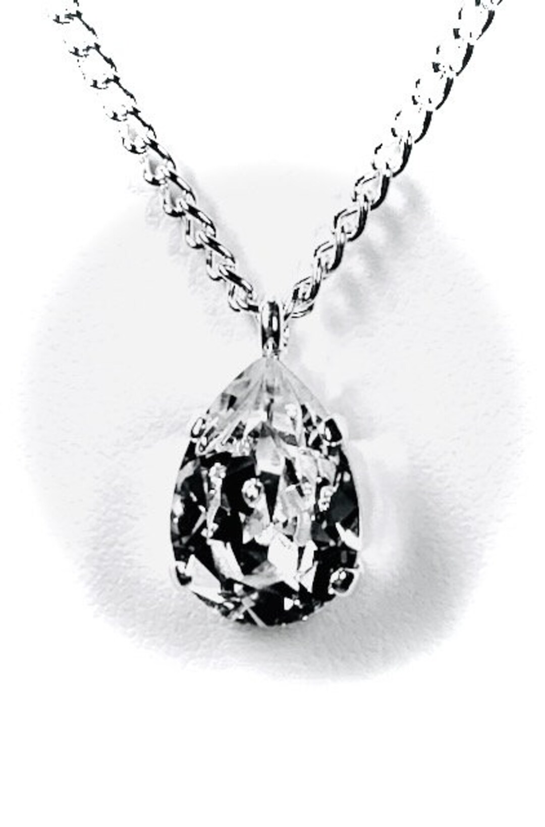 Beautiful Pear Shaped Crystal Earring & Necklace Set! Swarovski ...